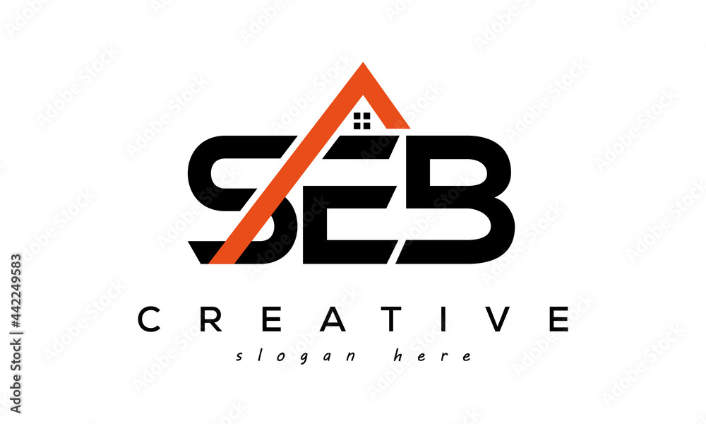 initial SEB letters real estate construction logo vector Stock Vector ...