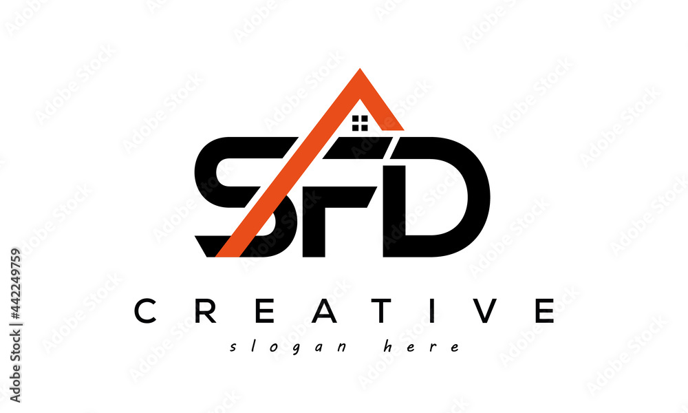 initial SFD letters real estate construction logo vector Stock Vector ...