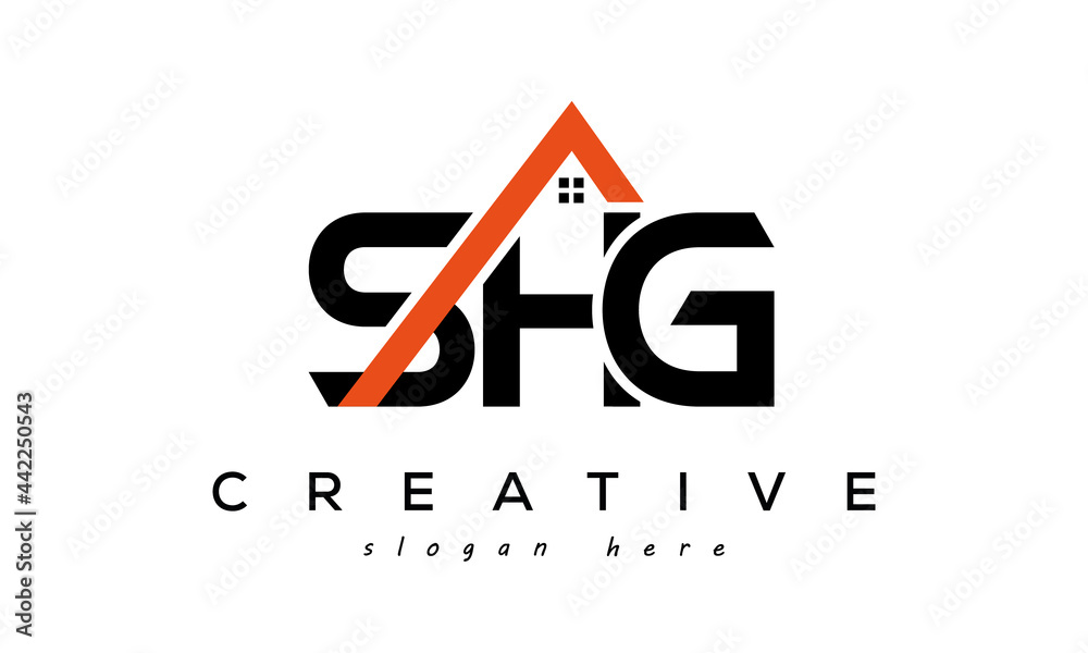 initial SHG letters real estate construction logo vector Stock Vector ...