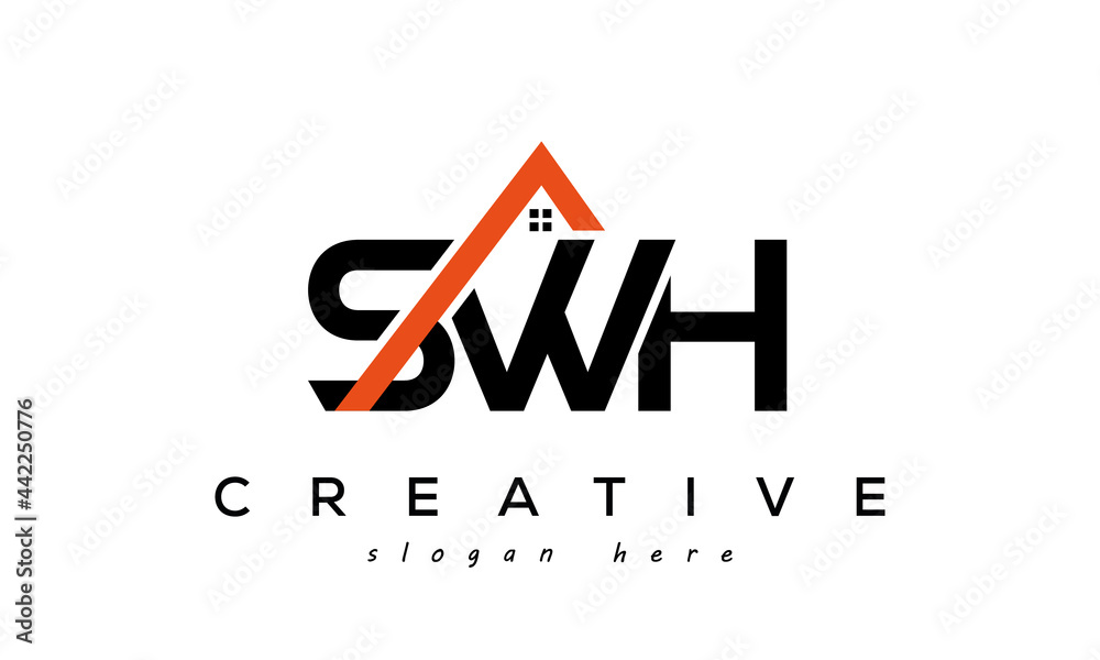 initial SWH letters real estate construction logo vector Stock Vector ...