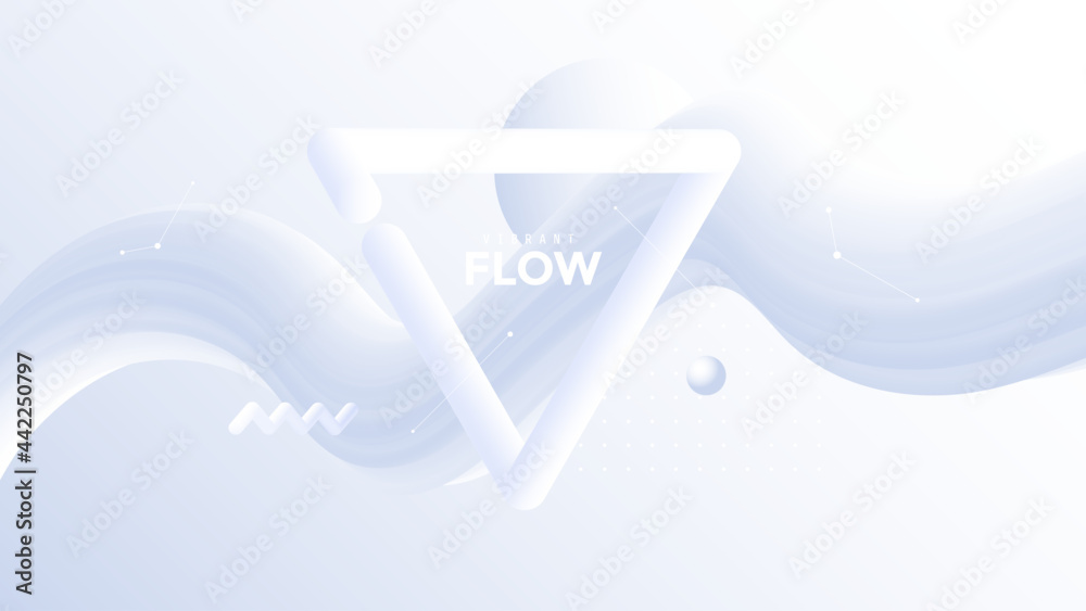 Neomorphism poster with gradient light wave. Vector neomorphic duotone ...