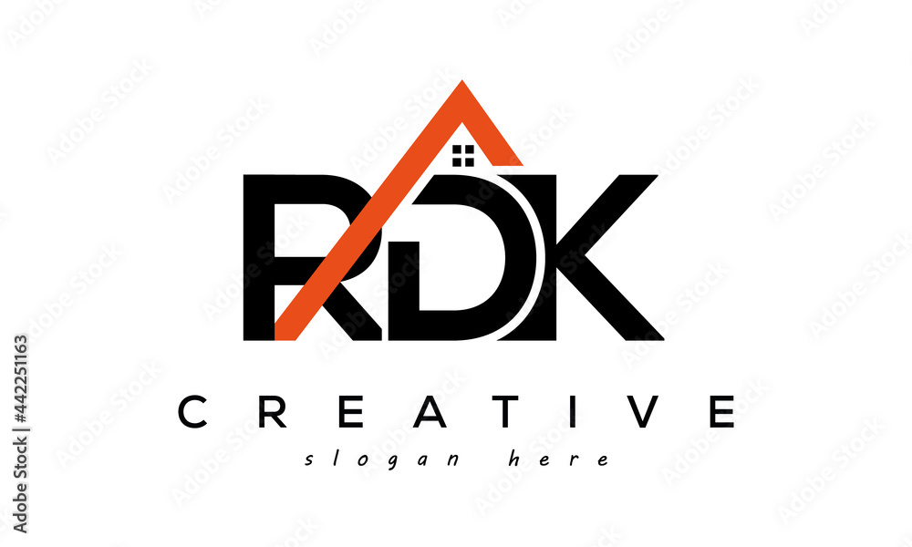 initial RDK letters real estate construction logo vector Stock Vector ...