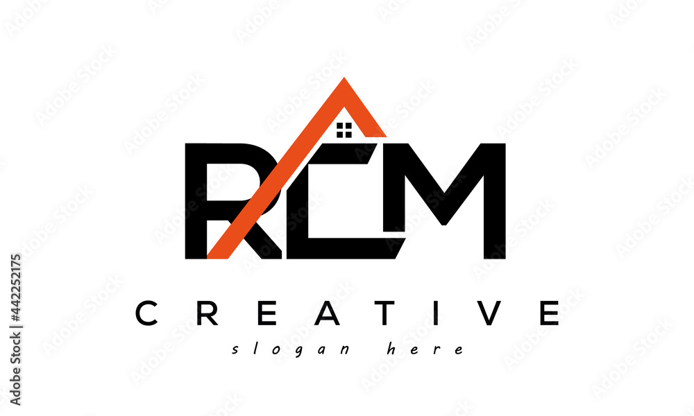 initial RCM letters real estate construction logo vector Stock Vector ...