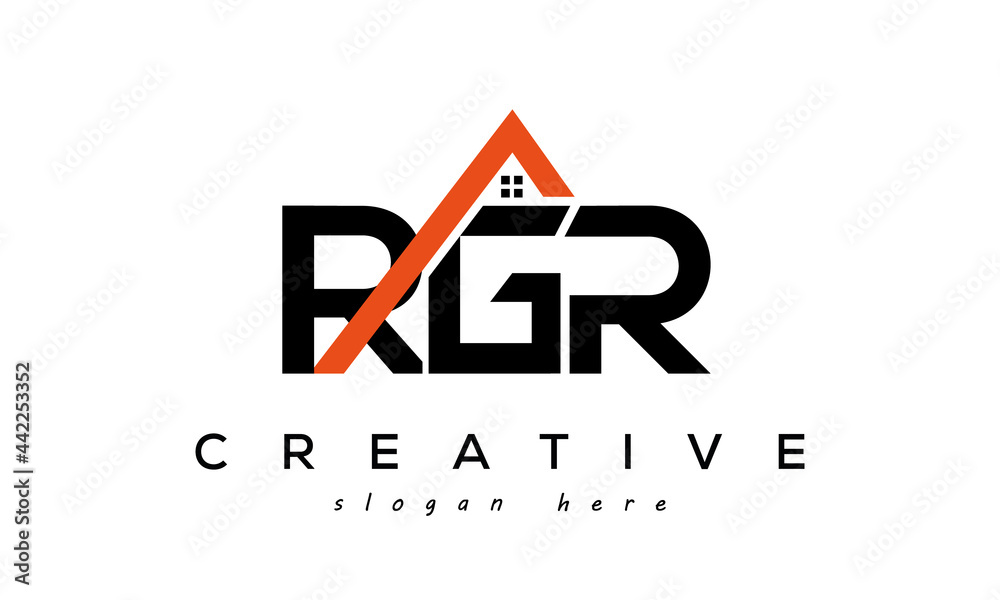 initial RGR letters real estate construction logo vector Stock Vector ...