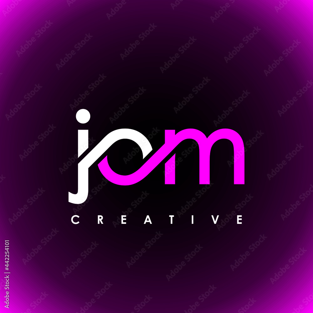 JOM Letter Initial Logo Design Template Vector Illustration Stock ...