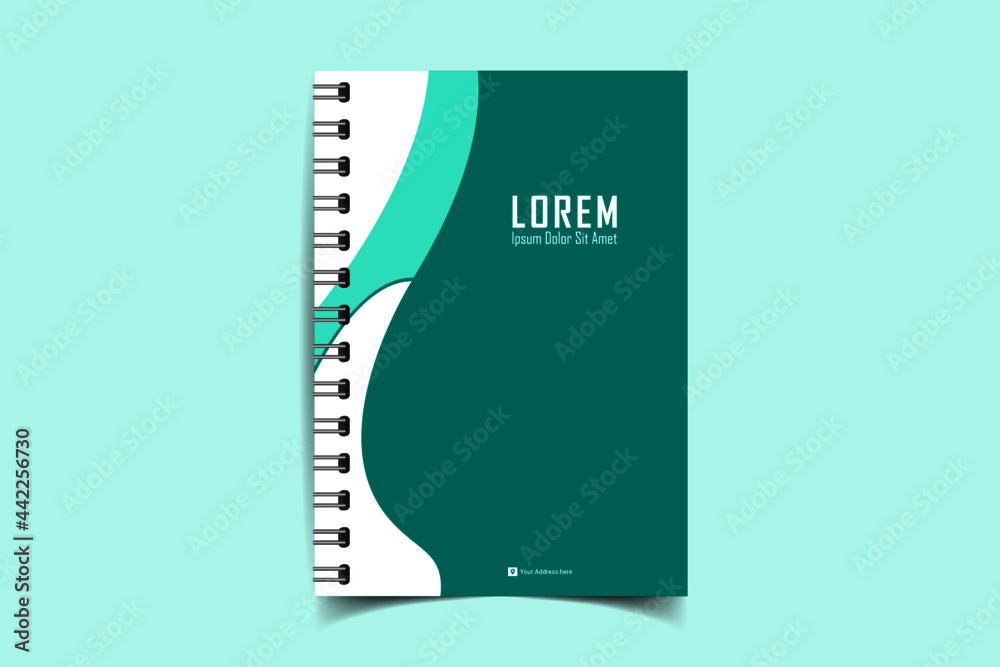 Vetor de Minimalistic Notebook cover design templates. Layout set for ...