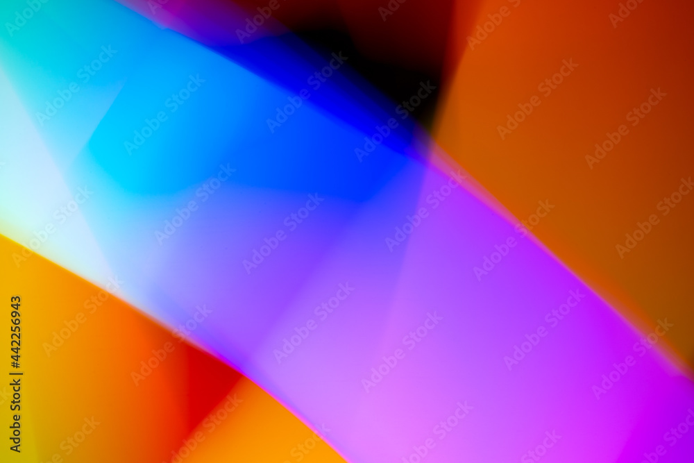 neon light motion on black. colorful abstract light background. shining ...