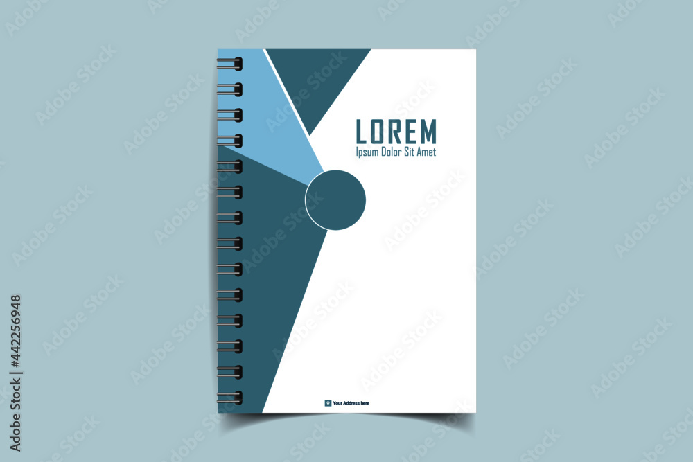 Minimalistic Notebook cover design templates. Layout set for covers of ...
