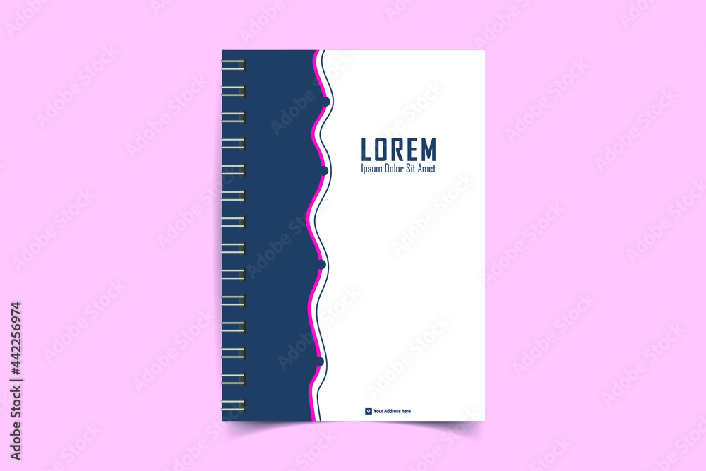 Minimalistic Notebook cover design templates. Layout set for covers of ...