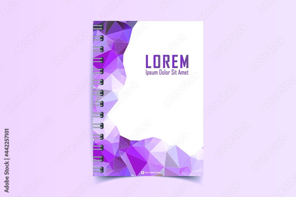 Vetor de Minimalistic Notebook cover design templates. Layout set for ...
