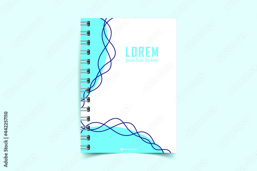 Minimalistic Notebook cover design templates. Layout set for covers of ...