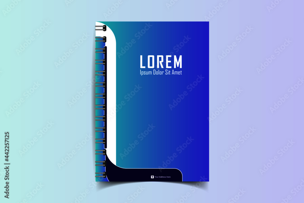 Minimalistic Notebook cover design templates. Layout set for covers of ...