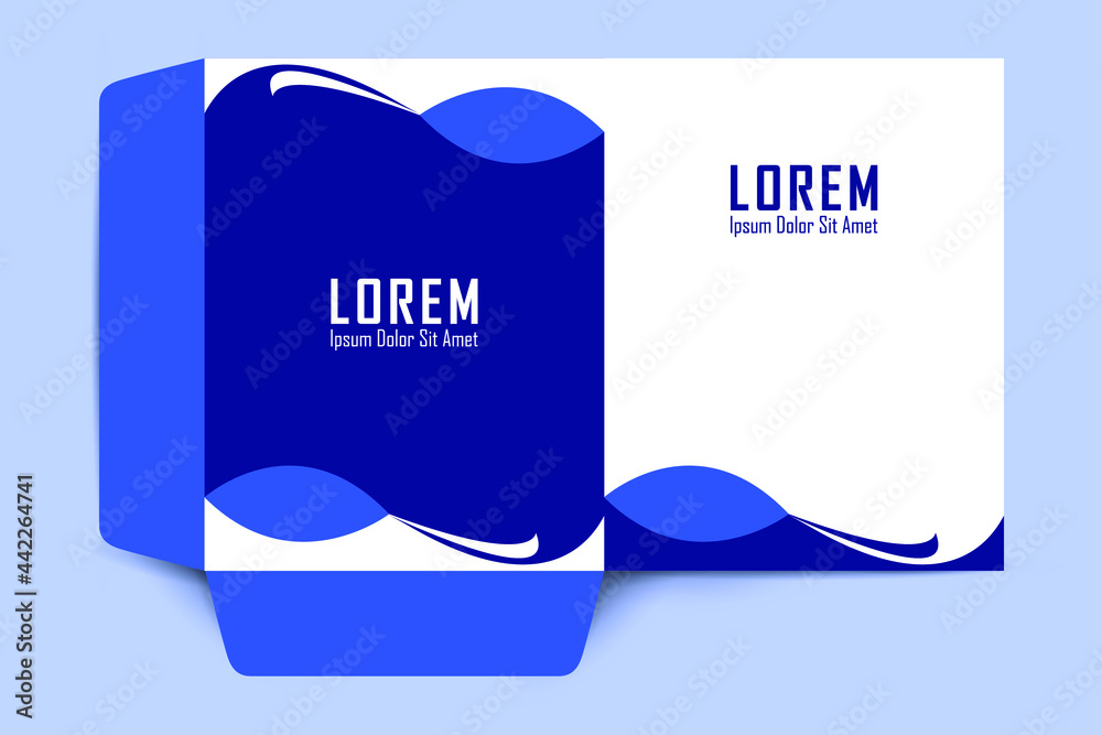 Presentation folder design template. Cover design for folder, brochure ...