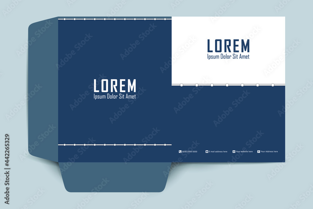 Presentation folder design template. Cover design for folder, brochure ...