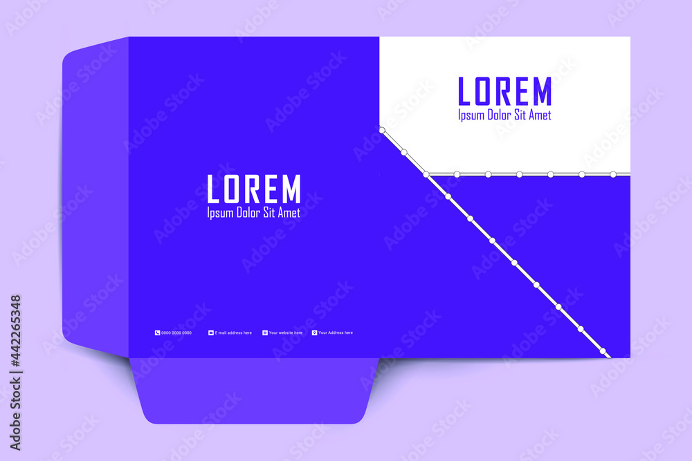 Presentation folder design template. Cover design for folder, brochure ...