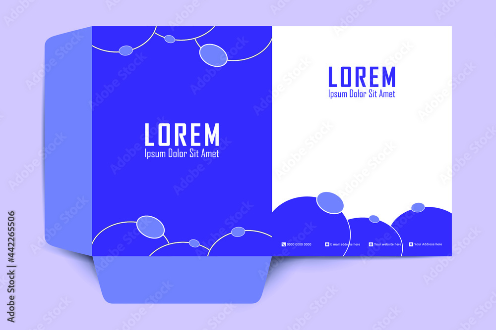 Presentation folder design template. Cover design for folder, brochure ...