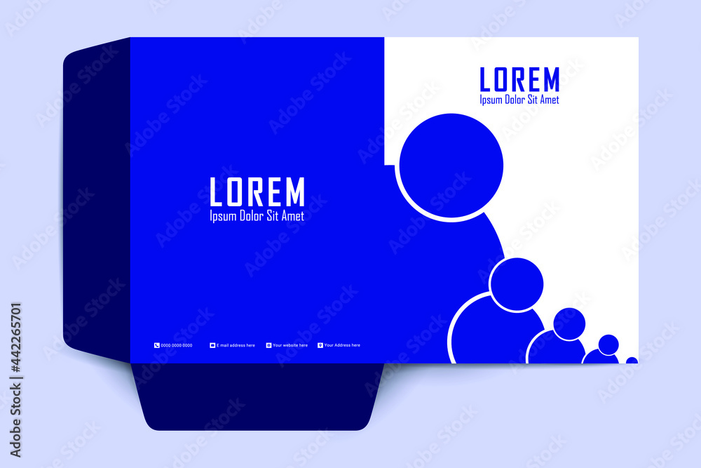 Presentation folder design template. Cover design for folder, brochure ...