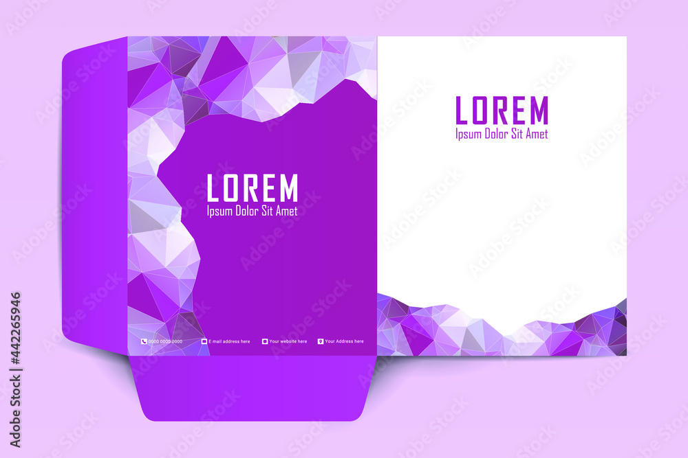 Presentation folder design template. Cover design for folder, brochure ...
