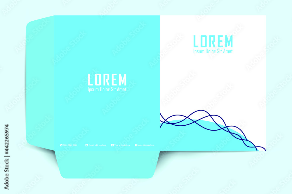 Presentation folder design template. Cover design for folder, brochure ...