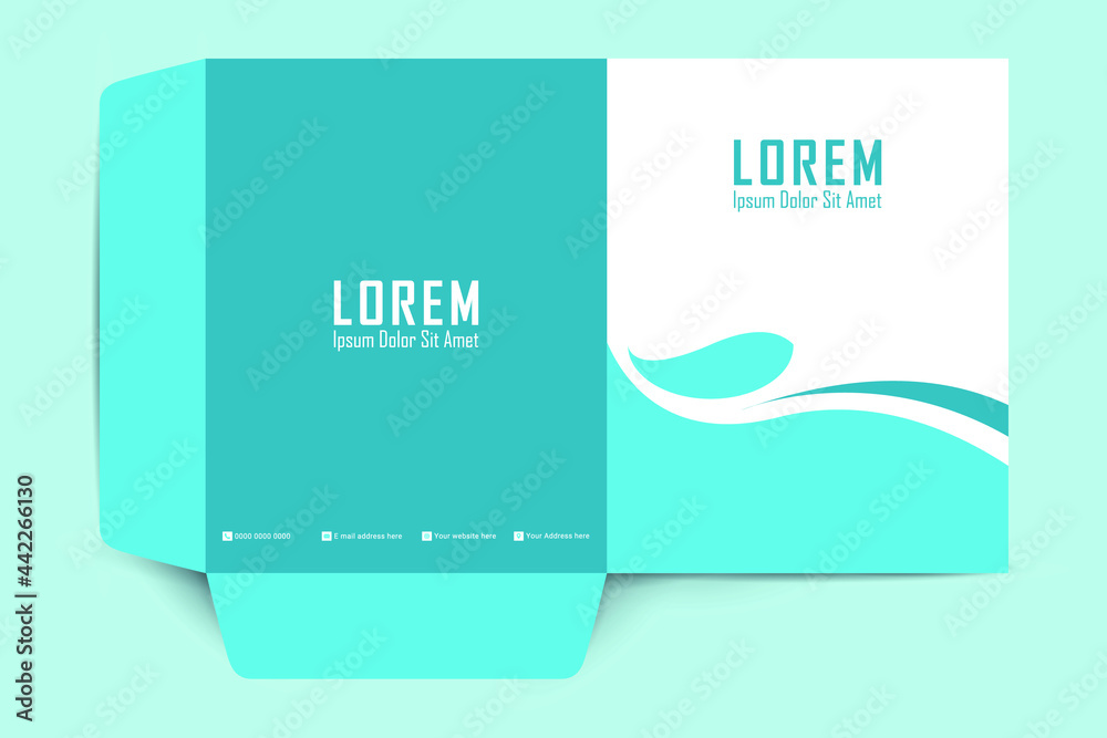 Presentation folder design template. Cover design for folder, brochure ...
