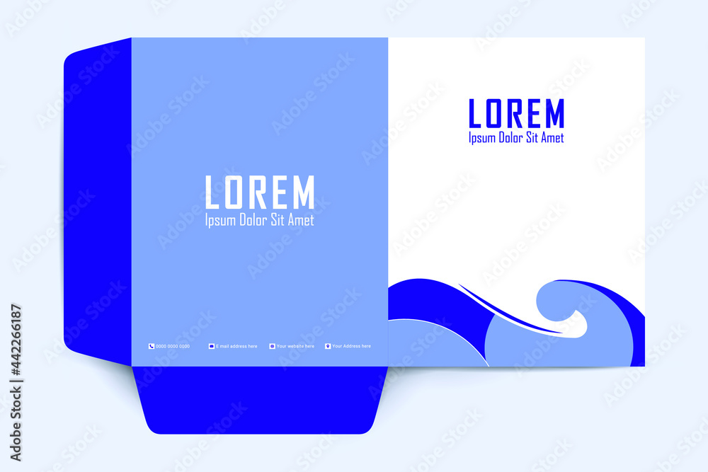 Presentation folder design template. Cover design for folder, brochure ...