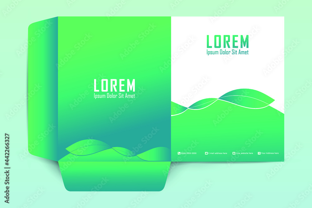 Vecteur Stock Presentation folder design template. Cover design for ...