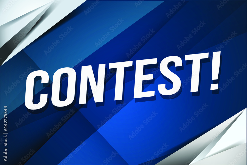 Contest word concept vector illustration with modern futuristic 3d ...