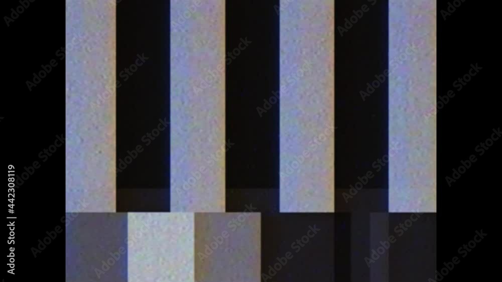 Black and White SMPTE bars with VHS effect. Black and White SMPTE ...