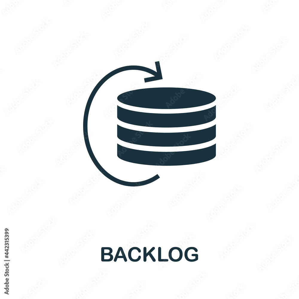 Backlog icon. Simple creative element. Filled monochrome Backlog icon ...