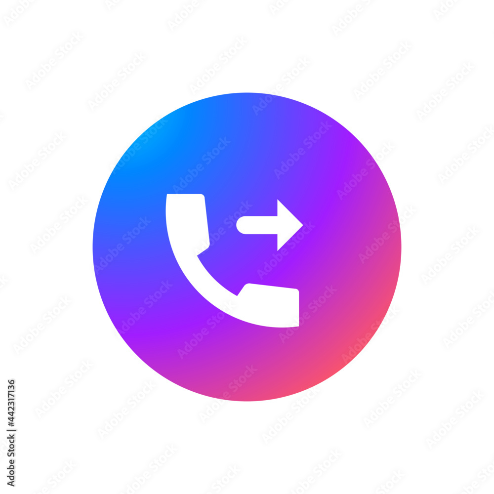 Outgoing Call - Sticker Stock Vector | Adobe Stock