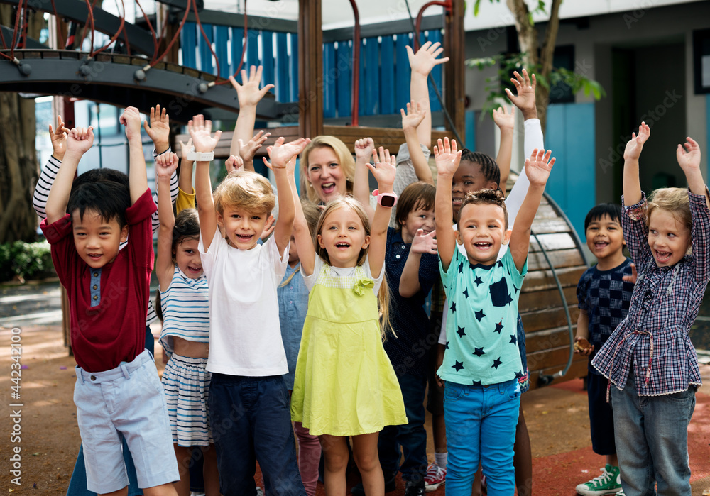 Happy Kids In School