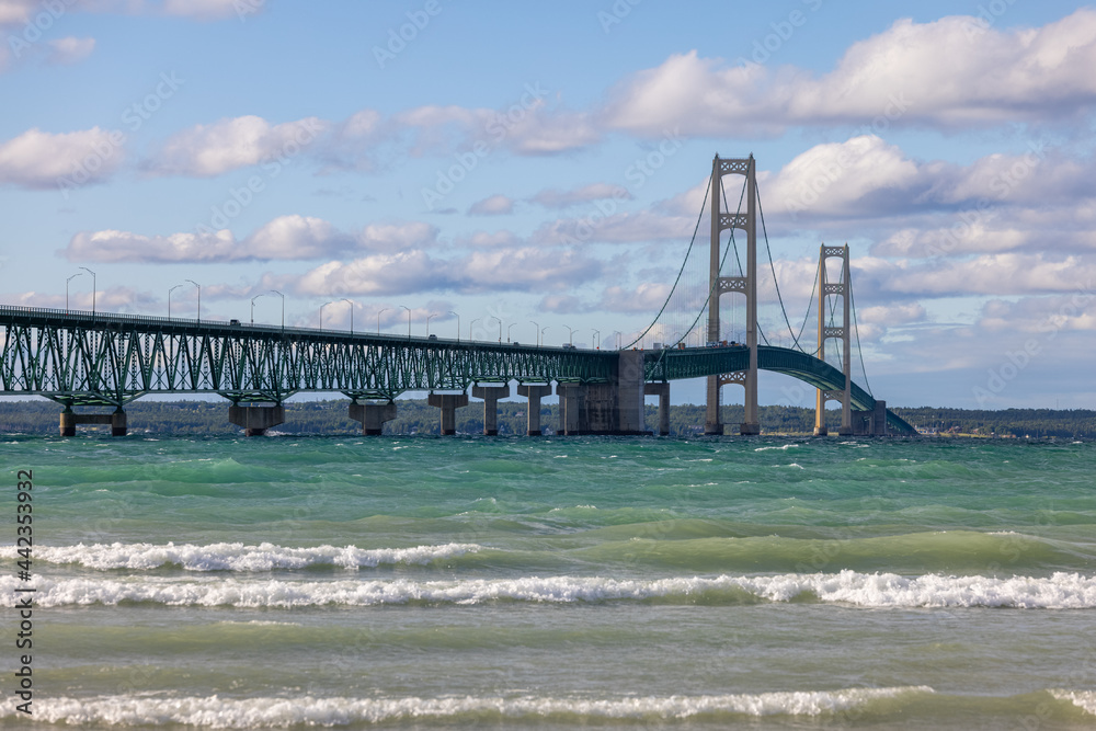 Opened in 1957, the 5 mile-long Mackinac Bridge is the world's 20th ...