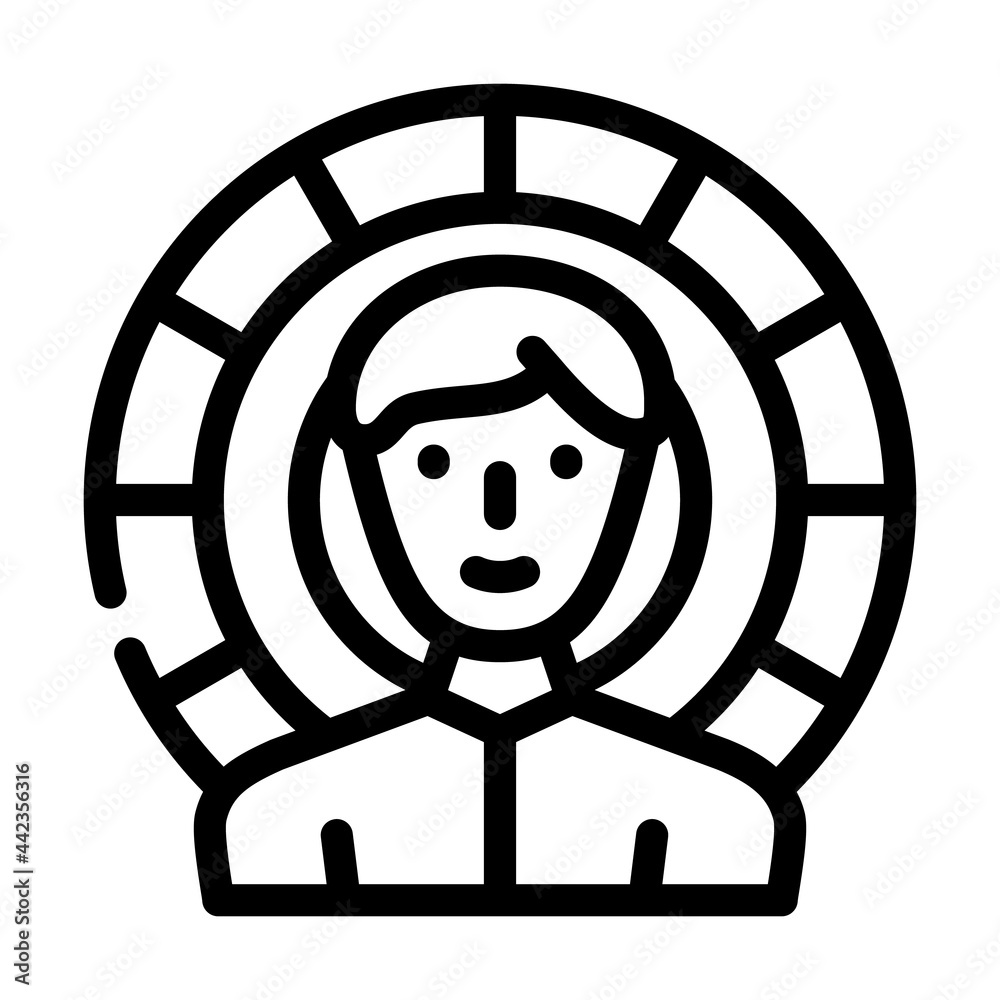 grading scale kyc line icon vector. grading scale kyc sign. isolated ...