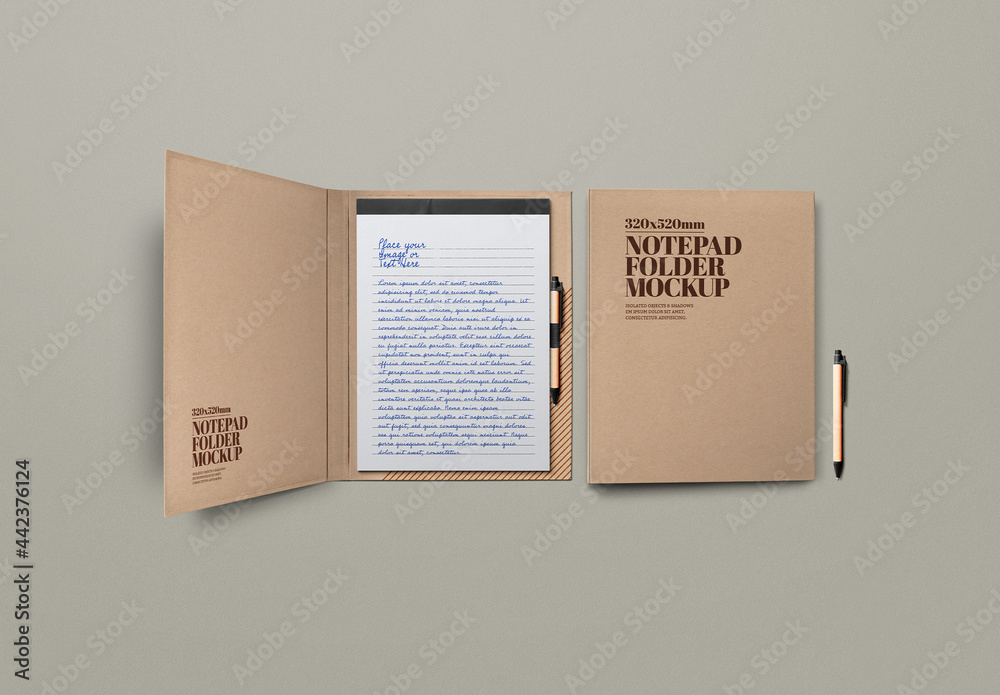 Notepad Folder Mockup Stock Template | Adobe Stock
