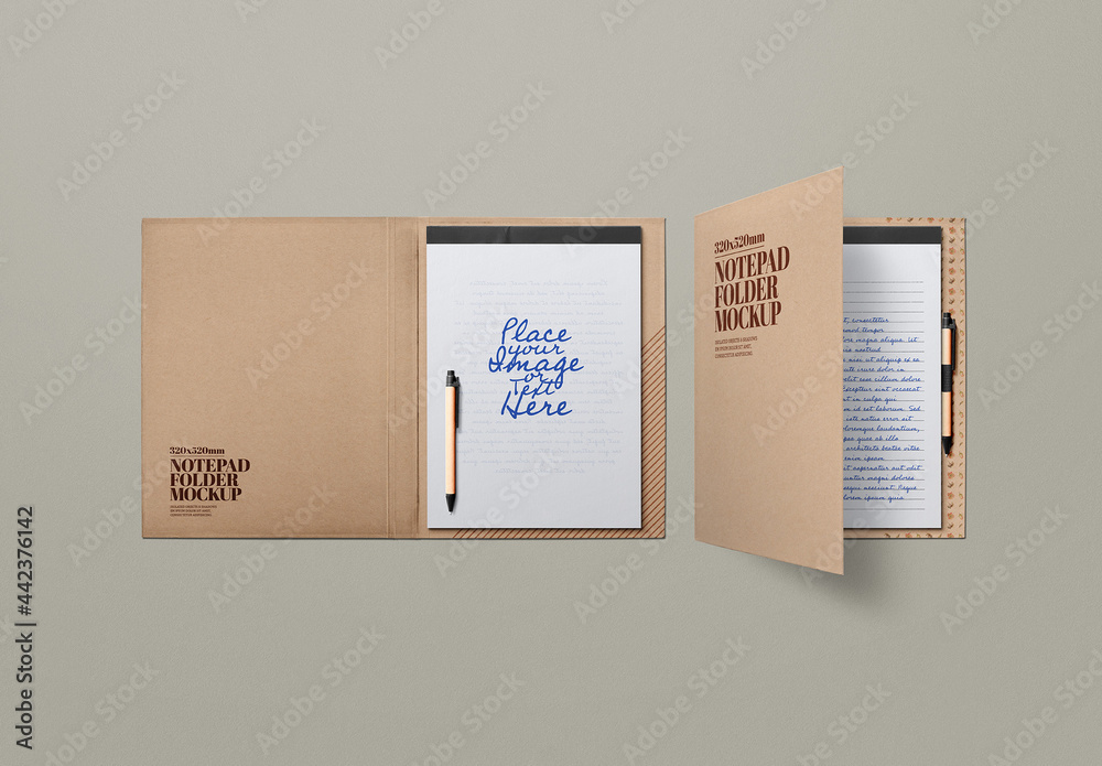 Notepad Folder Mockup Stock Template | Adobe Stock