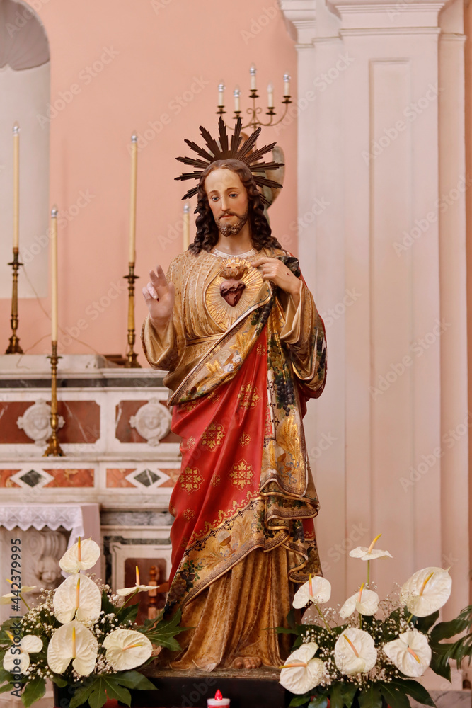 Sacred Heart of Jesus. Divine Mercy. Nine First Fridays Stock Photo ...