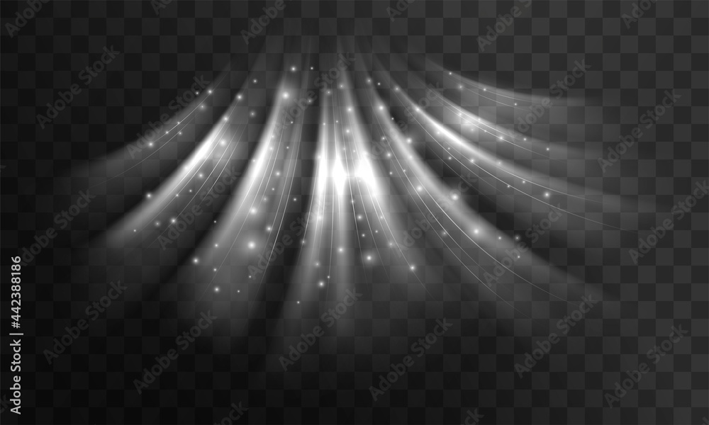 Fresh air flow from the conditioner. Sparkling light effect with white ...