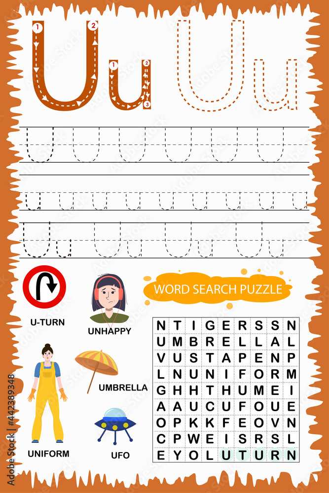 educational worksheet for children learning the English alphabet ...