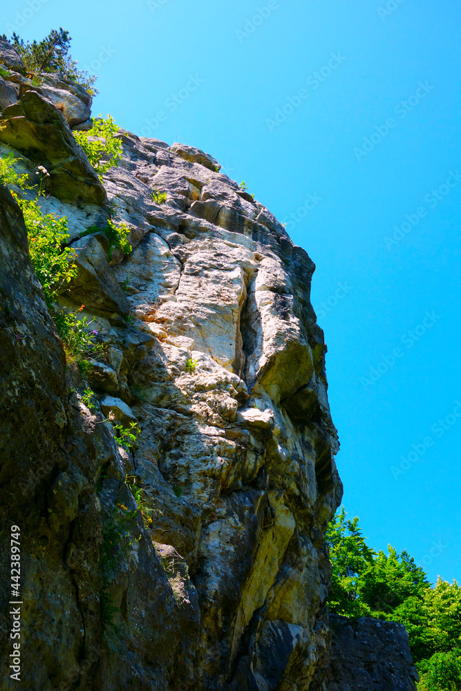 Beautiful travertine rocks called travertine mound in Dreveník not far ...