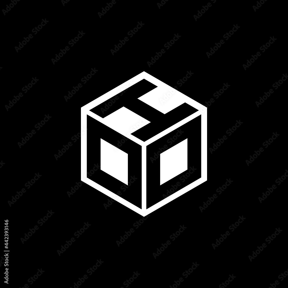 DDI letter logo design with black background in illustrator, vector ...