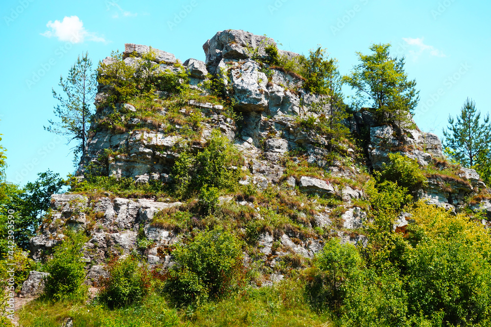 Beautiful travertine rocks called travertine mound in Dreveník not far ...