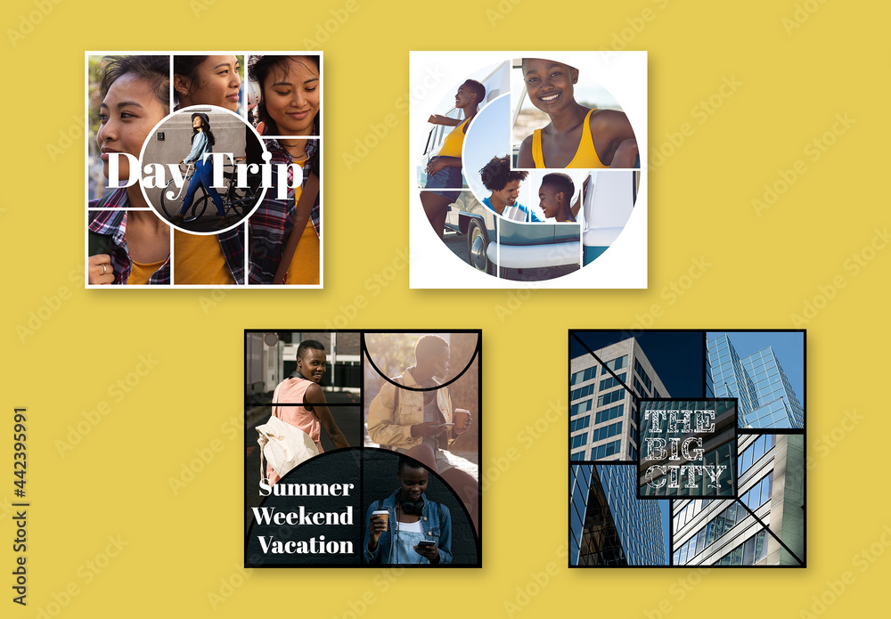 Collage Social Set Stock Template | Adobe Stock