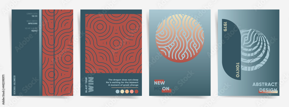 Corporate Asian Geometric Design Template Set. Best for poster, web art ...