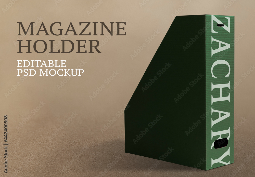 Magazine Holder Mockup for Office Supplies Stock Template | Adobe Stock