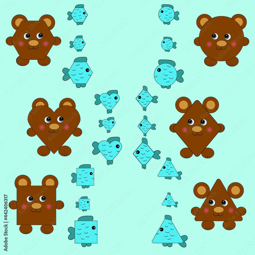 Montessori Game For Kids Bears And Fish Learning Shapes Learning montessori-game-for-kids-bears-and-fish-learning-shapes-learning