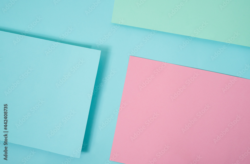 colorful abstract pop up paper background. 3d background in pastel ...