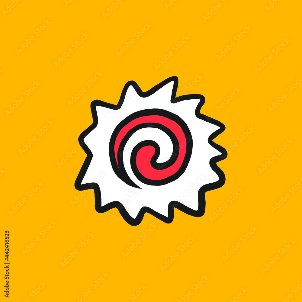 naruto, topping of many Japanese foods. iconic Japanese symbol in hand ...