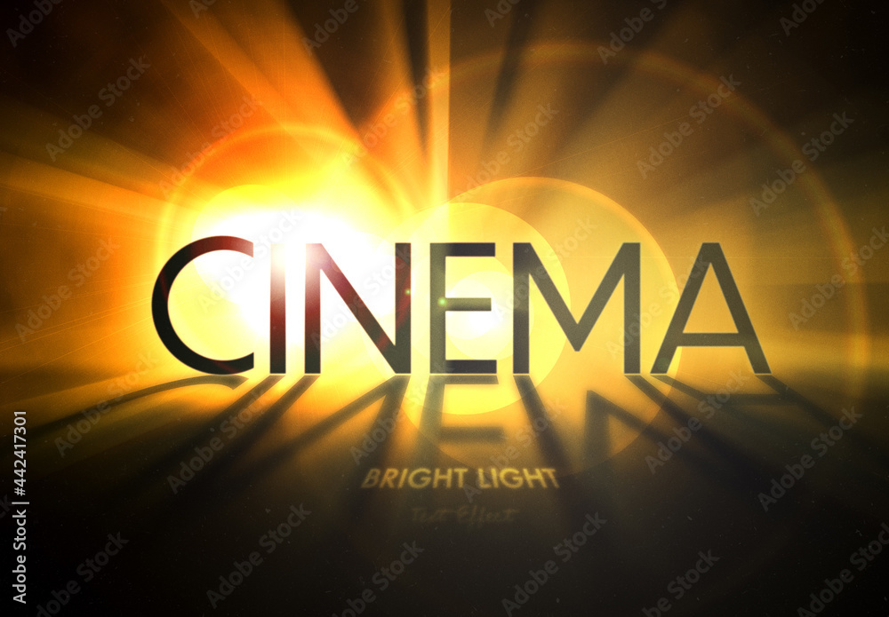 Bright Light Backlight Text Effect Stock Template | Adobe Stock