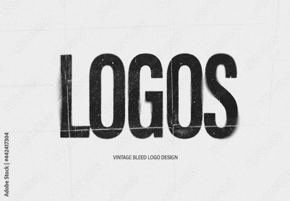 Vintage Blur Logo Design Effect Stock Template | Adobe Stock