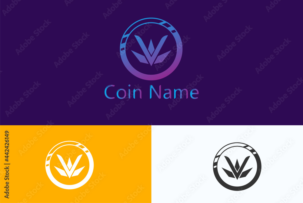 coin digital logo, crypto currency logo template for coin digital asset ...